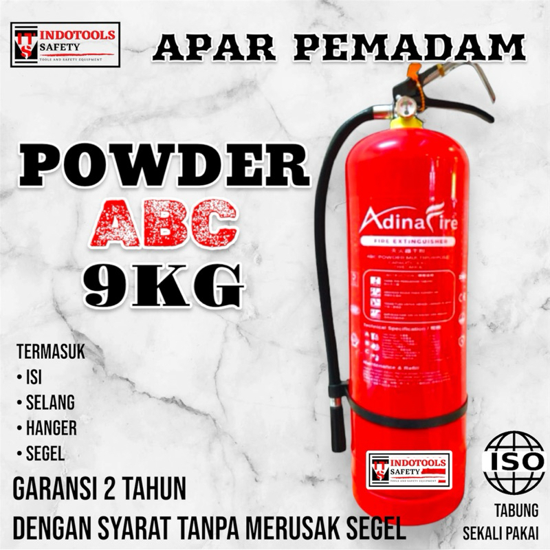 Jual BERSERTIFIKAT APAR 9 KG / ABC POWDER 9 KG / GARANSI 2th | Shopee ...
