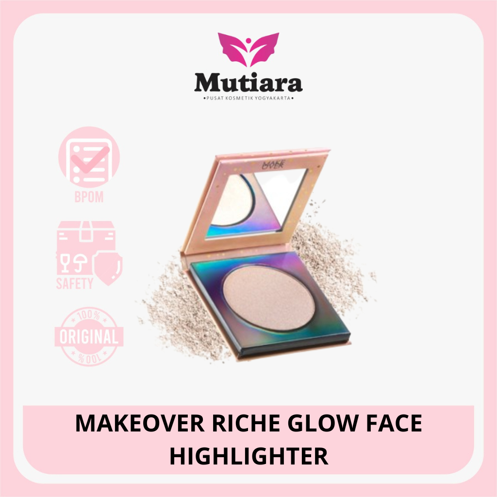 Jual MAKEOVER RICHE GLOW FACE HIGHLIGHTER | Shopee Indonesia
