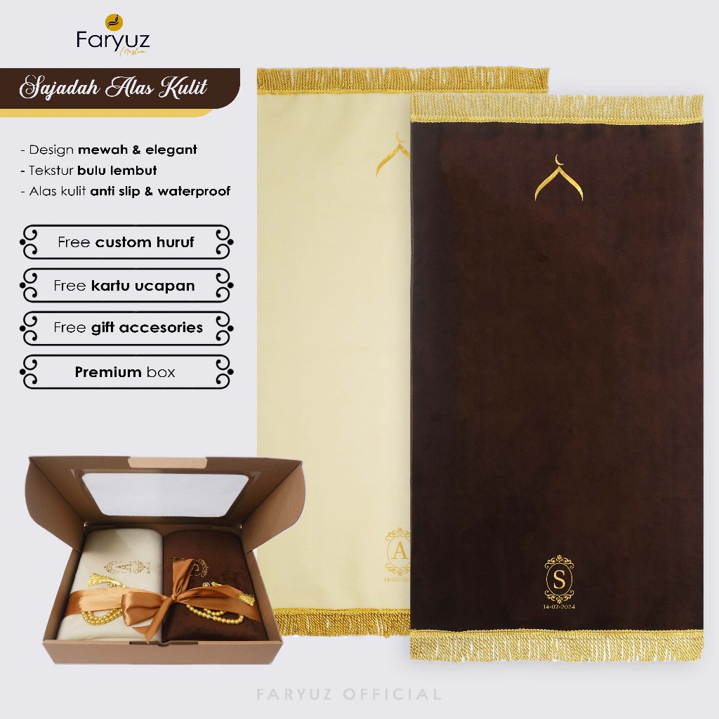 Jual Sajadah Couple Faryuz Sejadah Velboa Bulu Tipis Alas Kulit Hampers ...