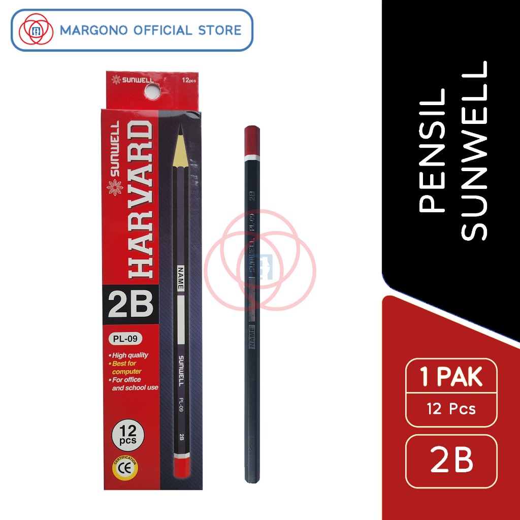 Jual Sunwell Pensil 2B PL-09 Harvard - 12 pcs | Shopee Indonesia