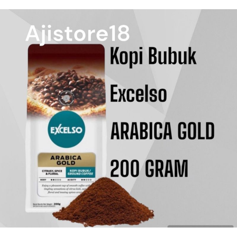 Jual Kopi Bubuk Excelso Arabica Gold 200g | Shopee Indonesia