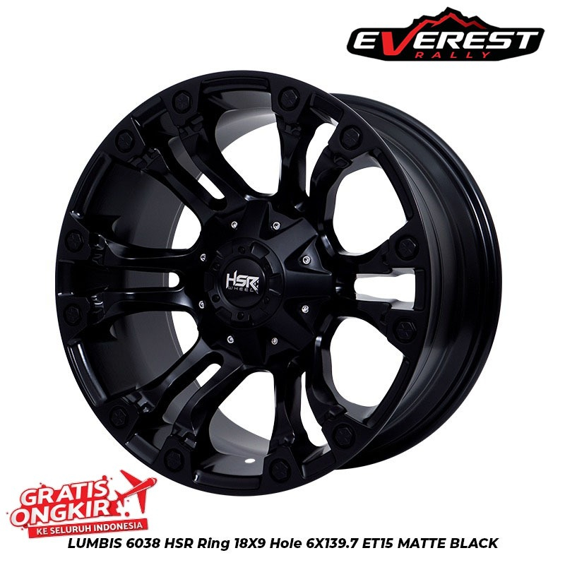 Jual VELG RACING HSR LUMBIS RING 18 LEBAR 9 BAUT 6X139 UNTUK MOBIL ...