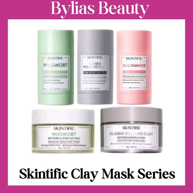 Jual SKINTIFIC Mugwort Mask Anti Pores & Acne Clay Mask | Mugwort Acne ...