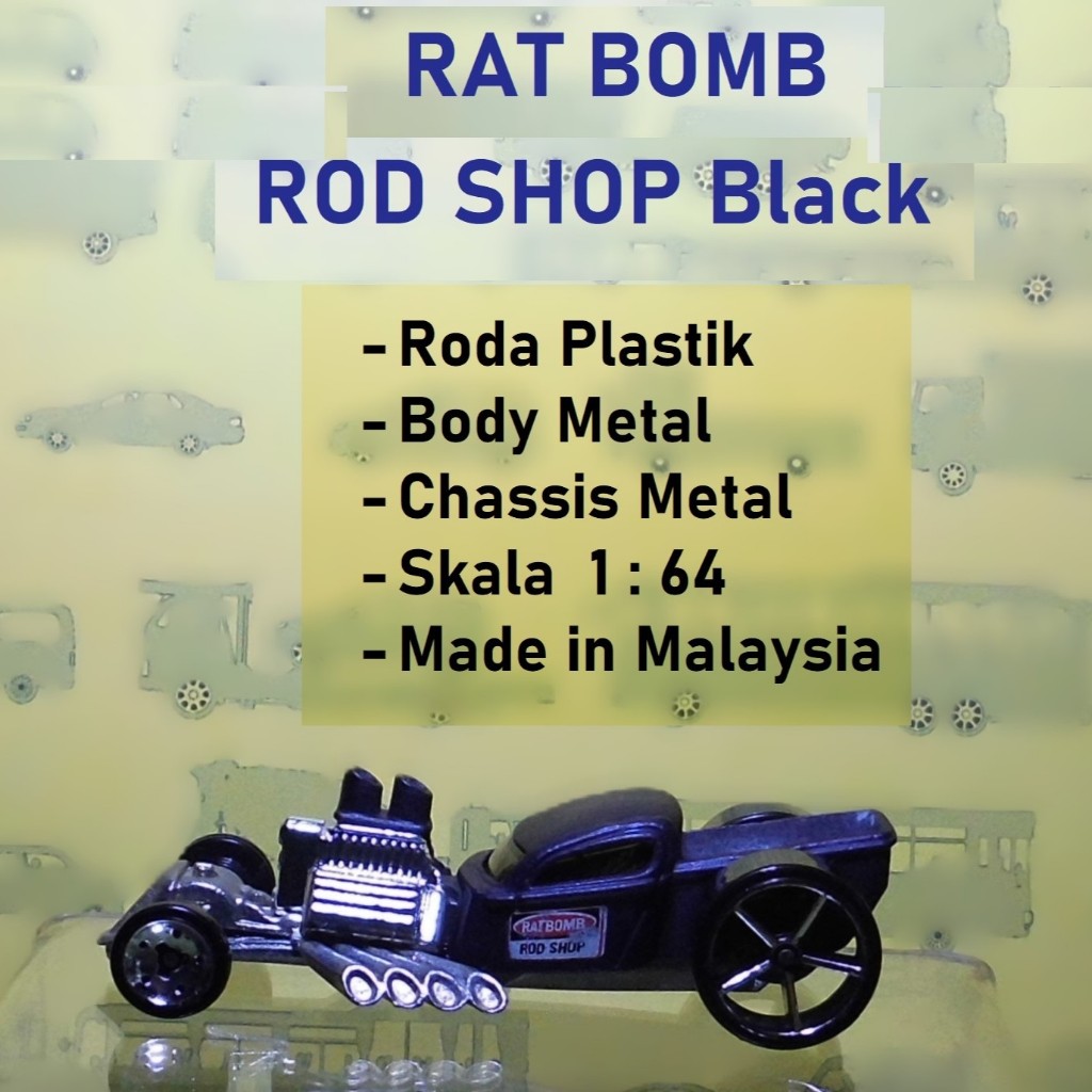 Jual Hot Wheels Loose Rat Bomb Rod Shop Black | Shopee Indonesia