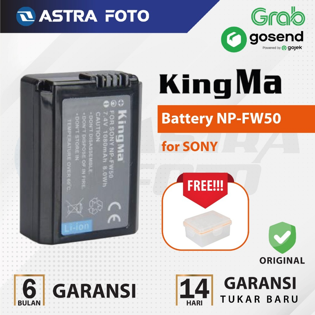 Jual KINGMA Battery Sony NP-FW50 1080 mAh NPFW50 | Shopee Indonesia