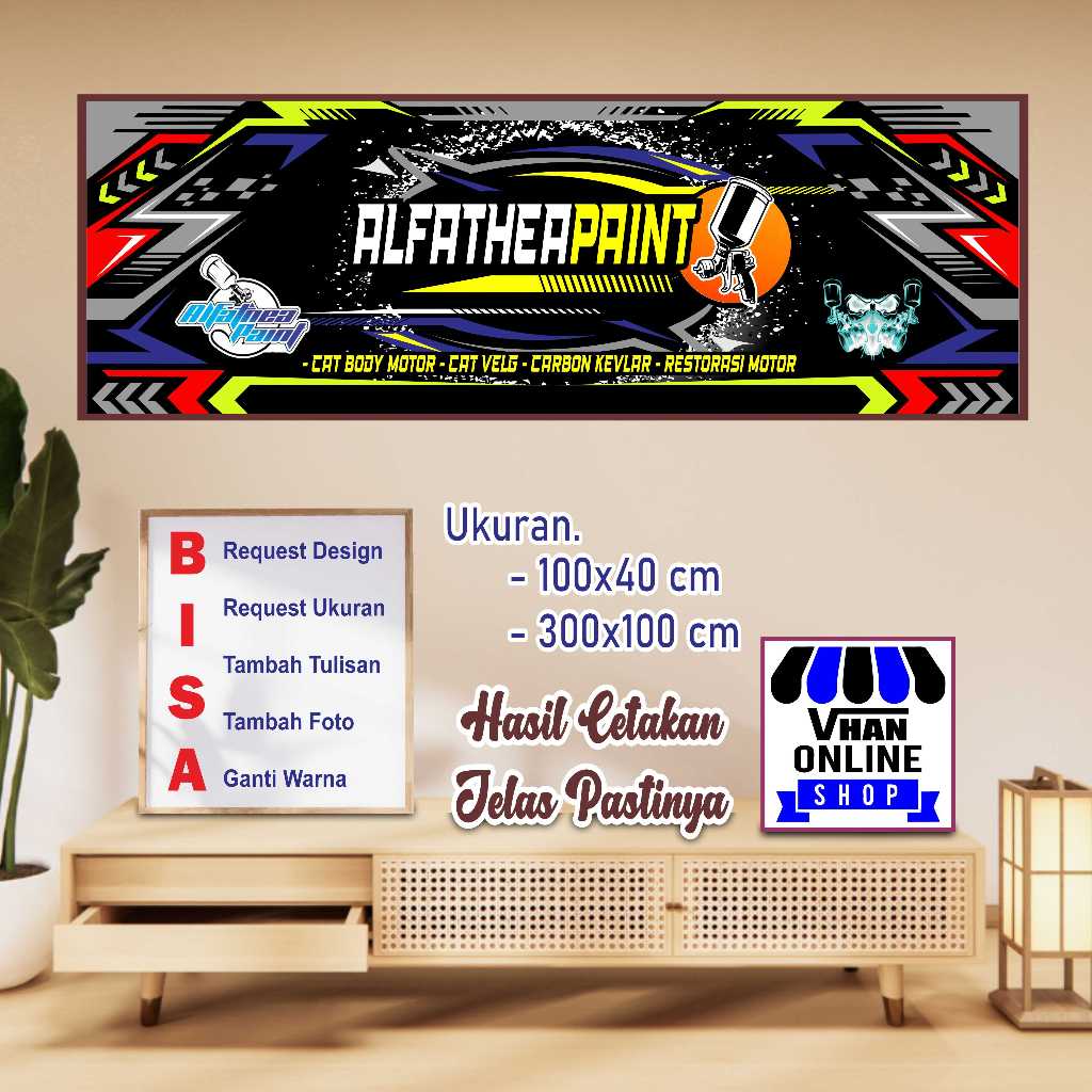 Jual Custom Banner MMT Spanduk Service Motor Dan Konter Motor Balap ...