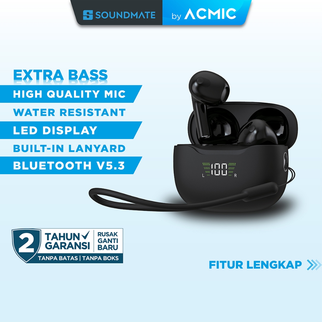 Jual ACMIC SOUNDMATE TWS D01 True Wireless Bluetooth Earphone Mini ...