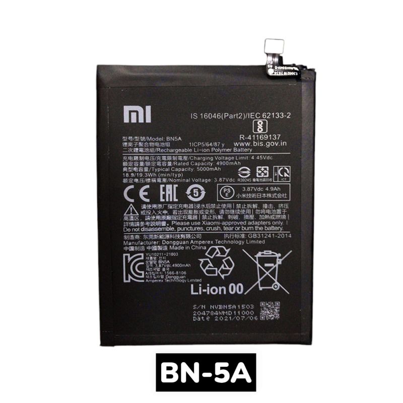 Jual BATRE BATTERY XIAOMI REDMI NOTE 10 5G BATERAI BN-5A ORIGINAL ...