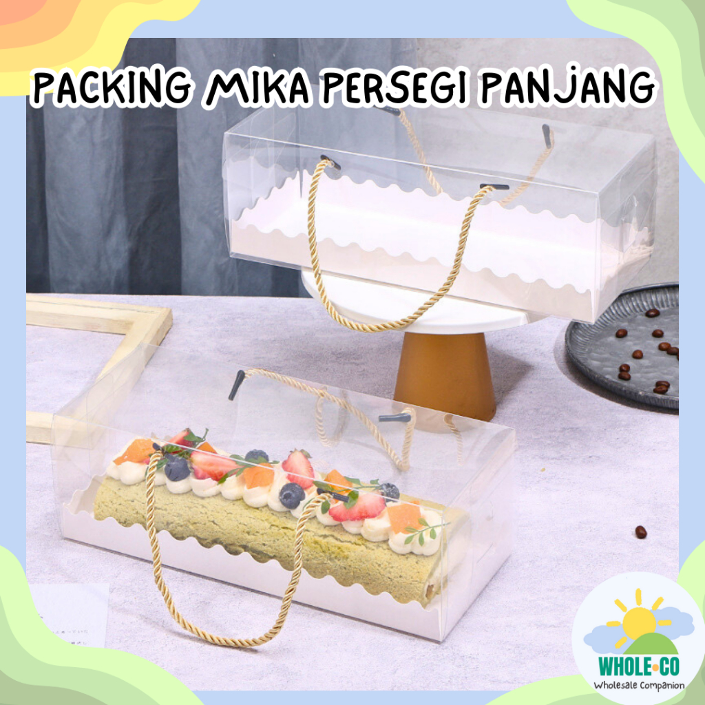 Jual Packaging Mika Persegi Panjang Tali Emas Premium Kemasan Higenis ...