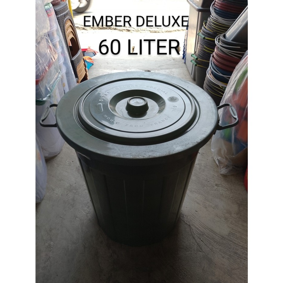 Jual Ember Plastik 60 Liter DELUXE HIJAU / Tong Air 60 Liter / Ember Air Tutup Plastik 60 Liter ...