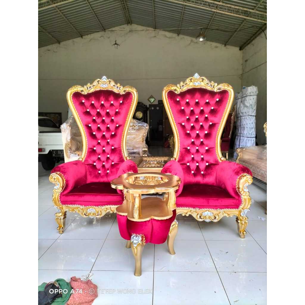 Jual Kursi Sofa Syahrini | Kursi Raja | Kursi Ratu | Set Kursi RAJA ...