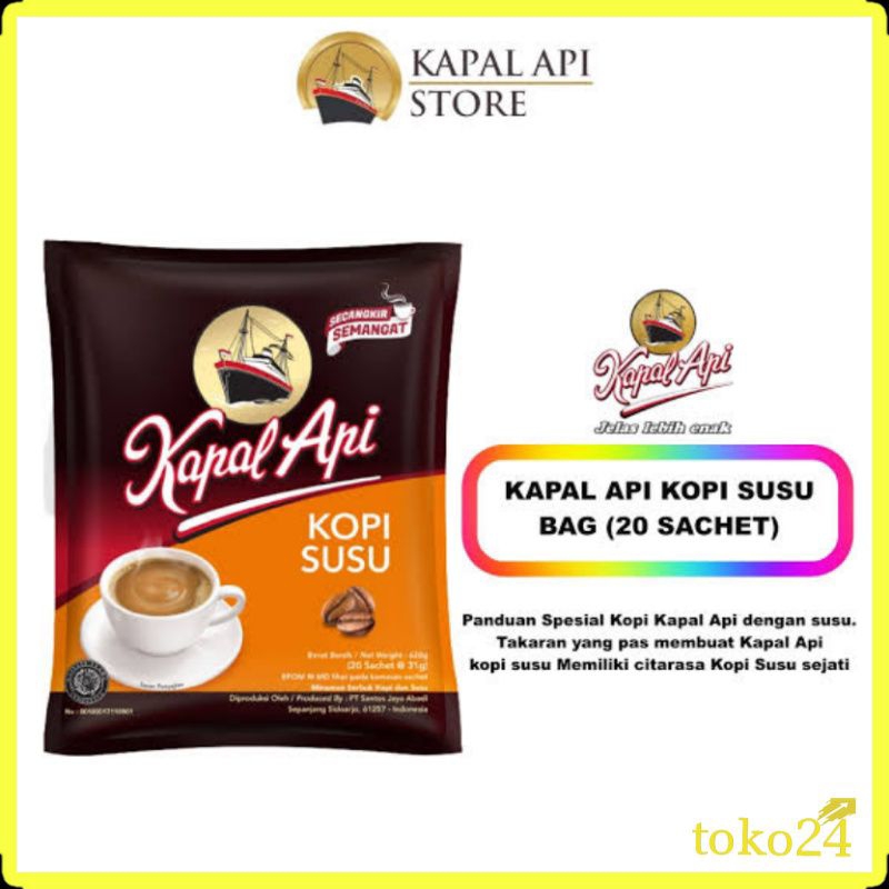 Jual Kapal Api Kopi Susu Bag isi 20's | Shopee Indonesia
