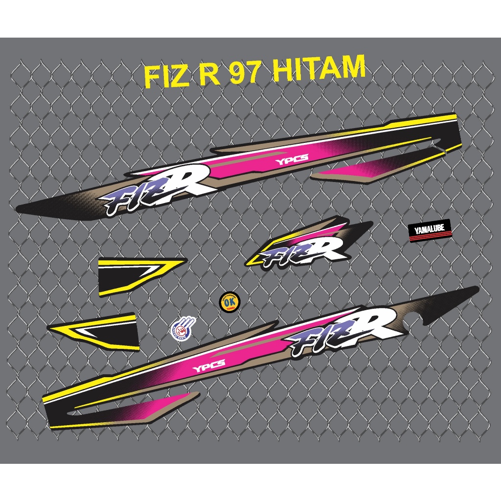 Jual STRIPING STIKER FIZ R F1ZR 97 HITAM CUSTOM | Shopee Indonesia