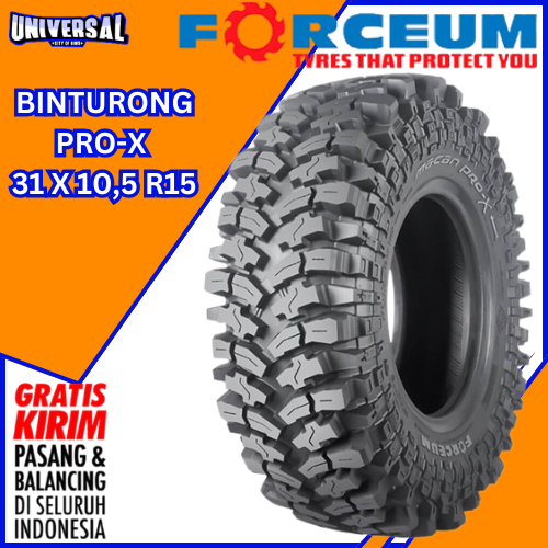 Jual BAN MOBIL TUBLES OFFROAD MERK FORCEUM BINTURONG PRO-X 31 10,5 R15 | Shopee Indonesia