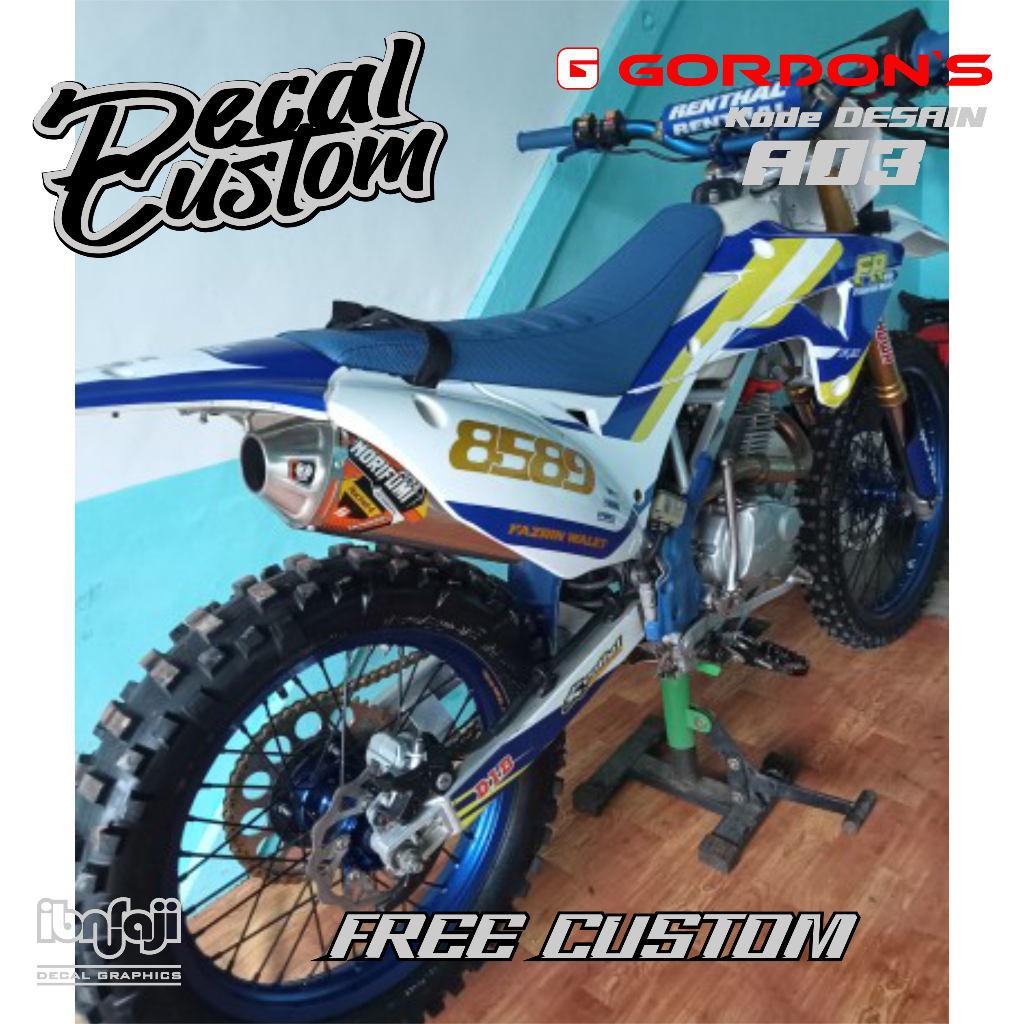 Jual STIKER DECAL GORDON KLX CRF WR KTM YZ DTRACKER FULL BODY DESAIN ...