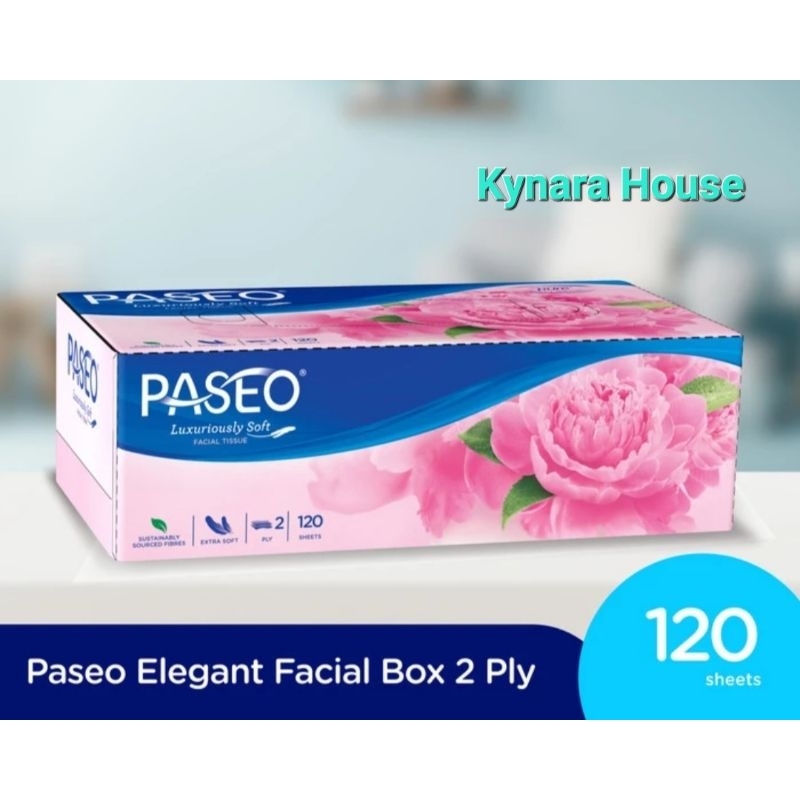 Jual Paseo Elegant Facial Tissue 2ply/120's Box (1 Dus isi 40pcs ...