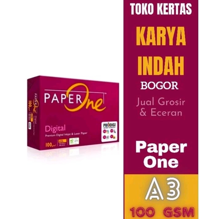 Jual PaperOne A3 100 GSM Kertas HVS Tebal | Shopee Indonesia