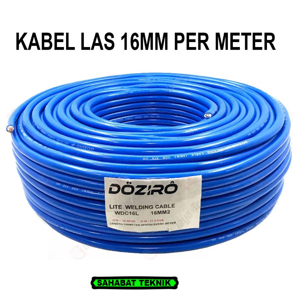 Jual Kabel Las 16 mm PER 1 Meter Full Tembaga Super Flexible Travo ...