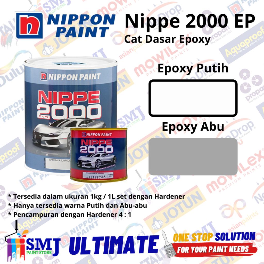 Jual Cat Dasar NIPPON PAINT Epoxy Surfacer Primer Duco NIPPE 2000 EP 1L | Shopee Indonesia