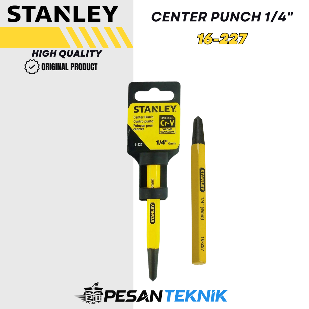 Jual Center Punch 1/4 Inch Pin Punch 6mm STANLEY 16-227 | Shopee Indonesia