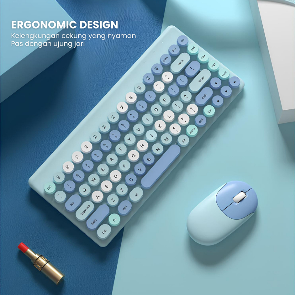 Jual HUADRRE X Uplu Wireless Keyboard Mouse Set Rechargeable Silent ...