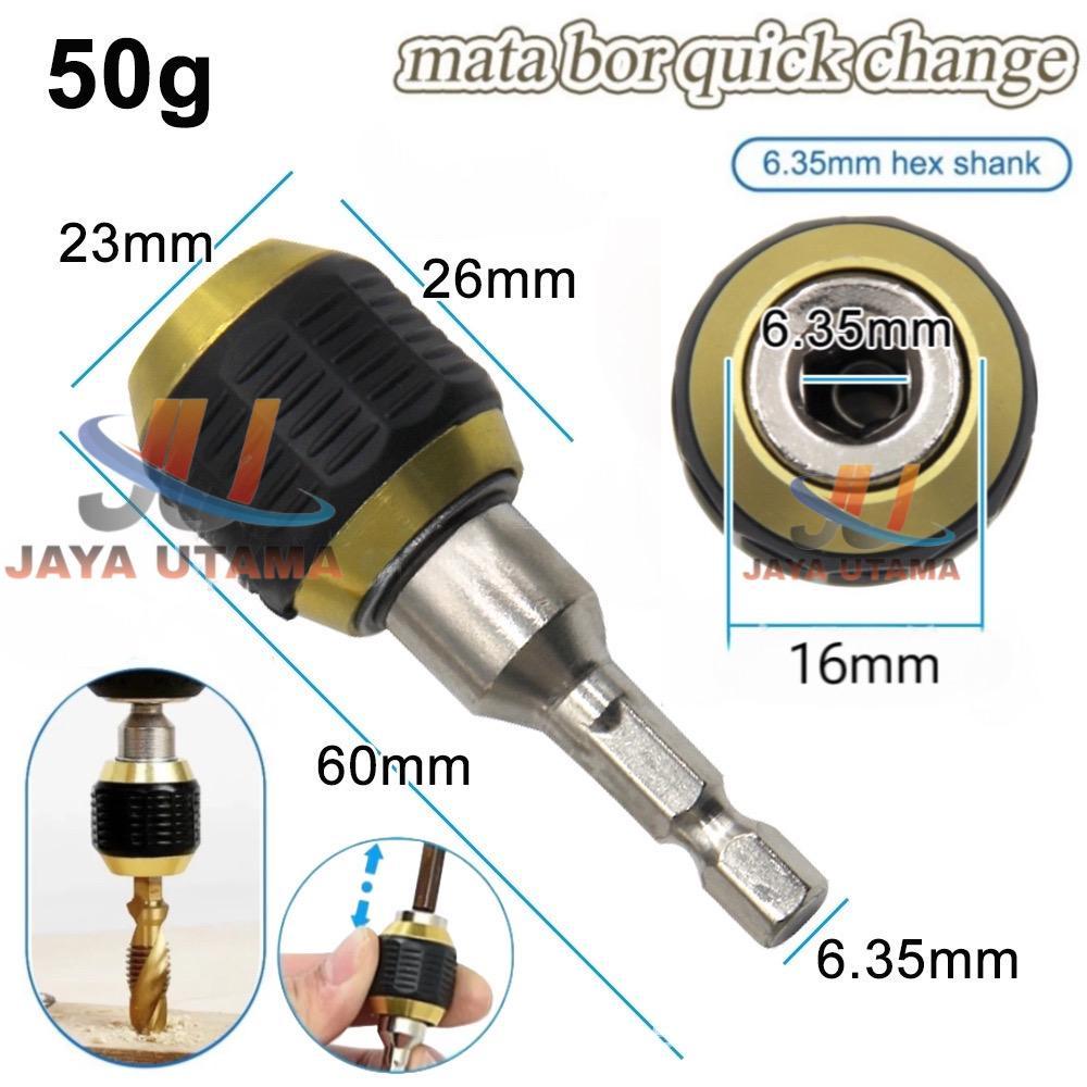 Jual Adaptor mata Bor Quick Change Chuck Heksagonal 60mm | Shopee Indonesia