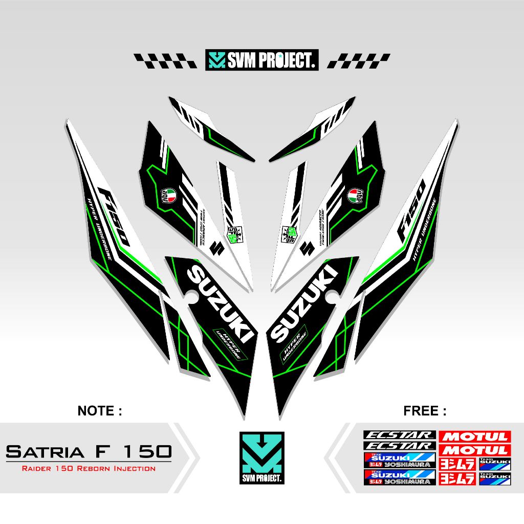 Jual STRIPING SATRIA INJEKSI 150 M0TIF 21 STIKER SATRIA F 150 2016-2022 ...