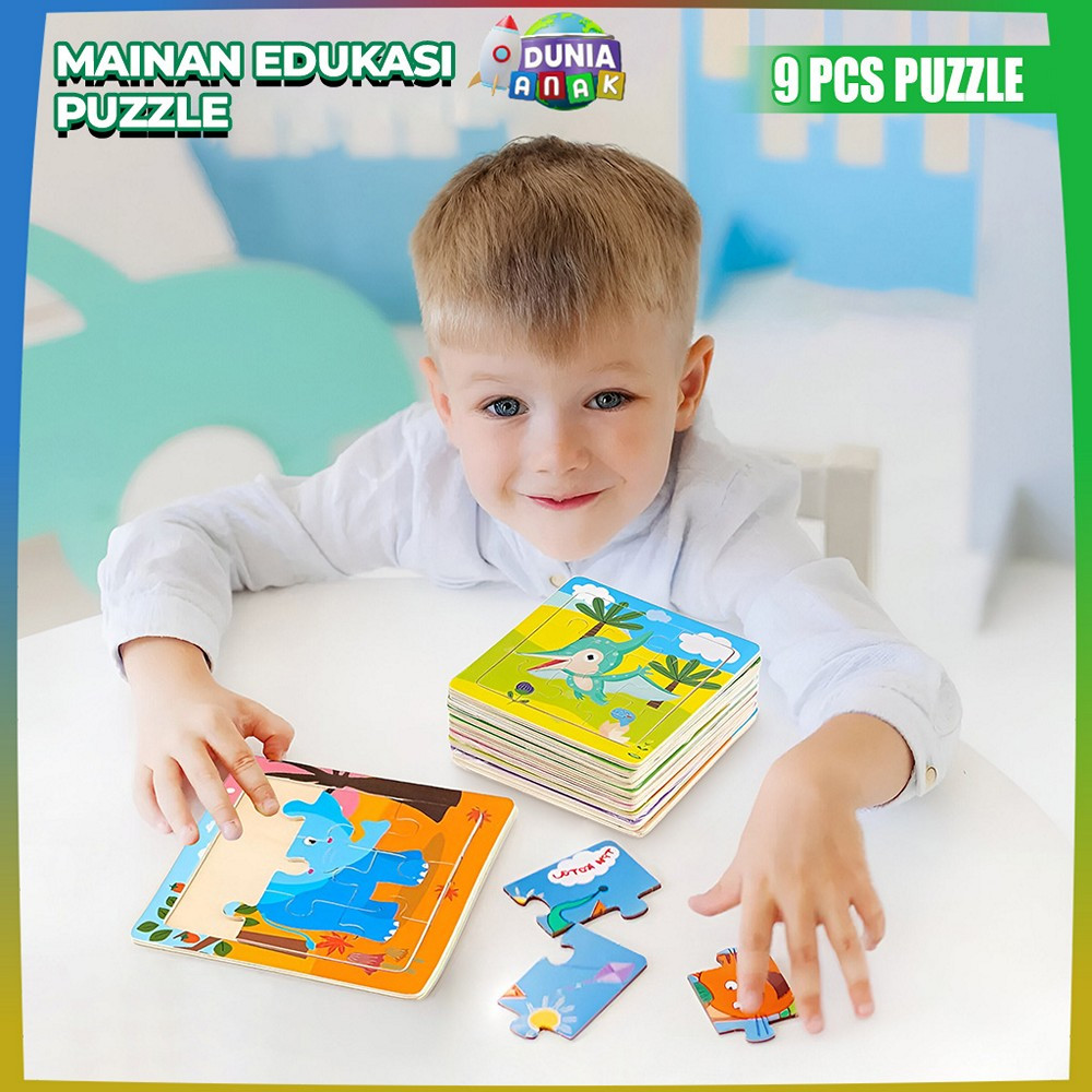 Jual Mainan Edukasi Puzzle Anak Karakter Hewan Dan Kendaraan Puzzle ...