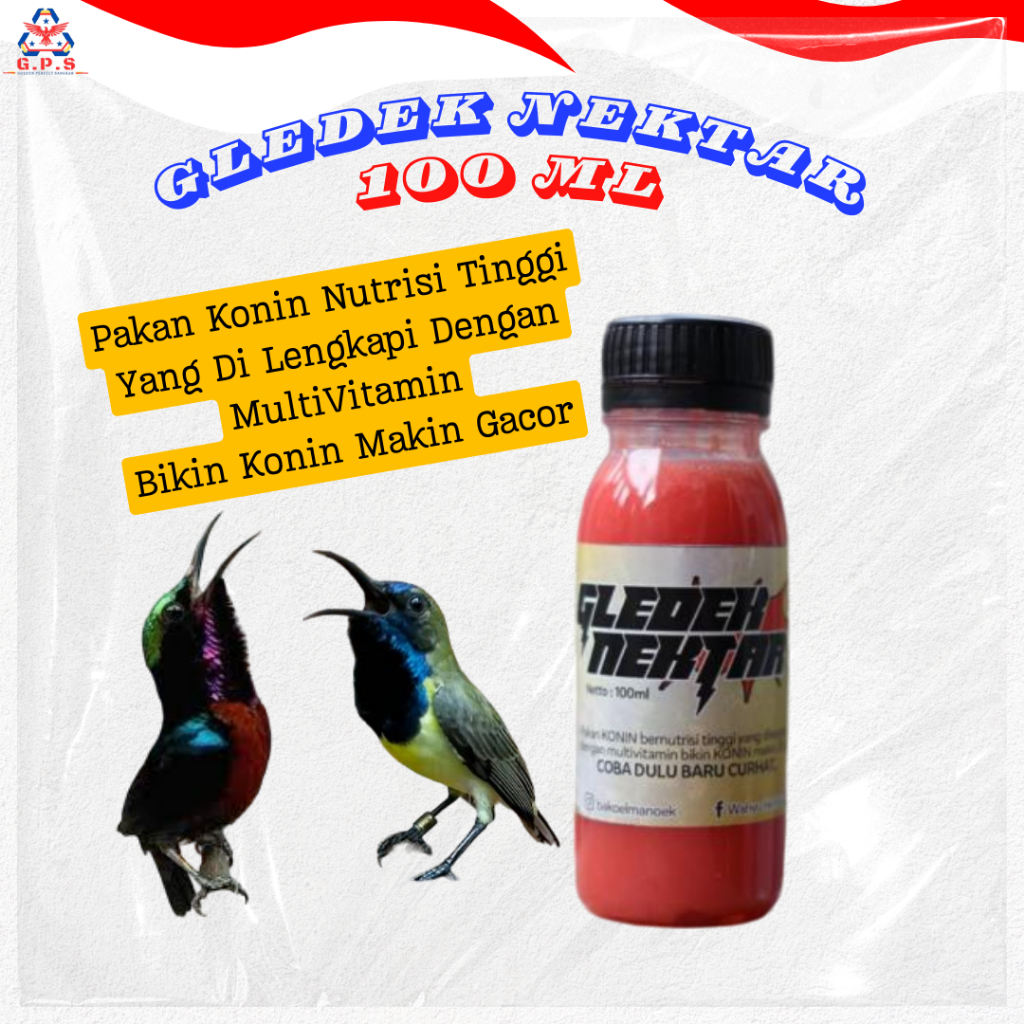Jual Pakan Kolibri Konin Gledek Nektar 100ml Original [Best Seller ...