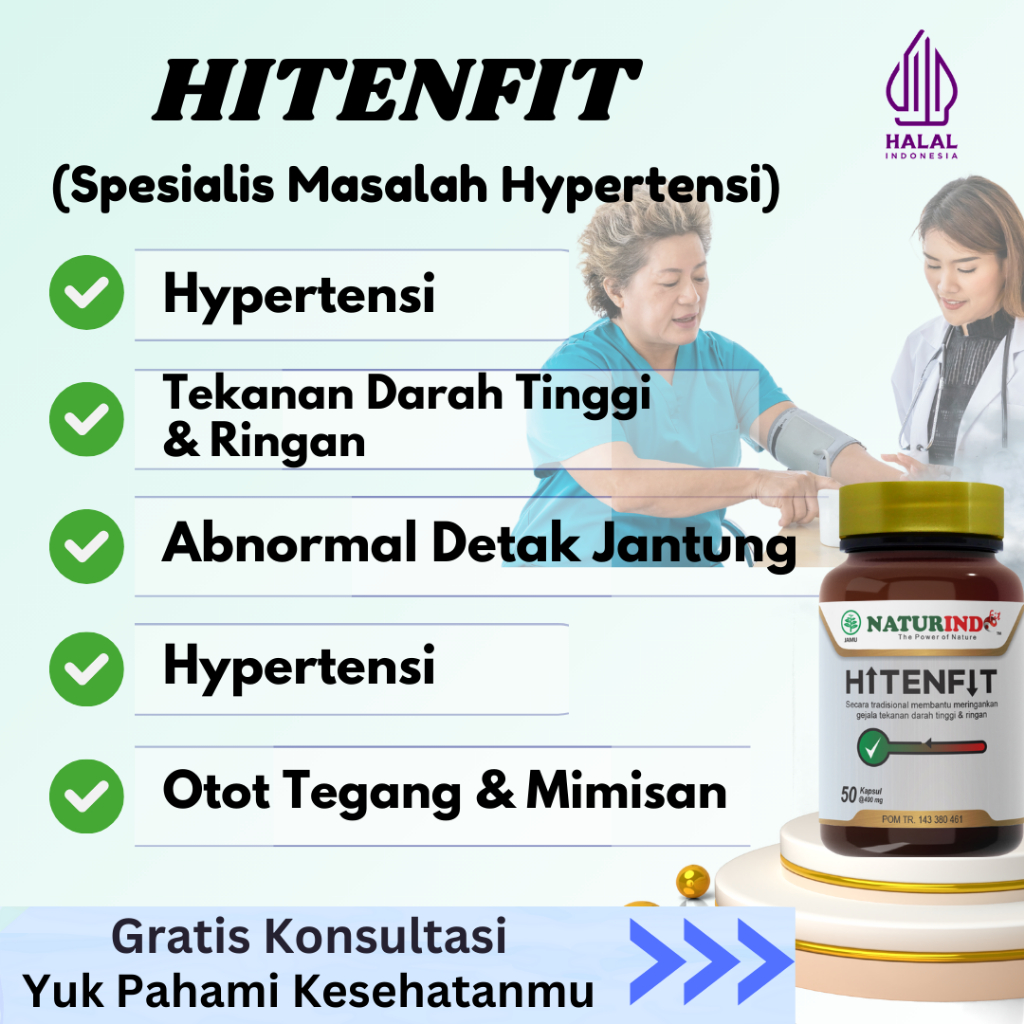 Jual Hitenfit Obat Herbal Hipertensi Hipotensi Stroke Masalah Jantung ...