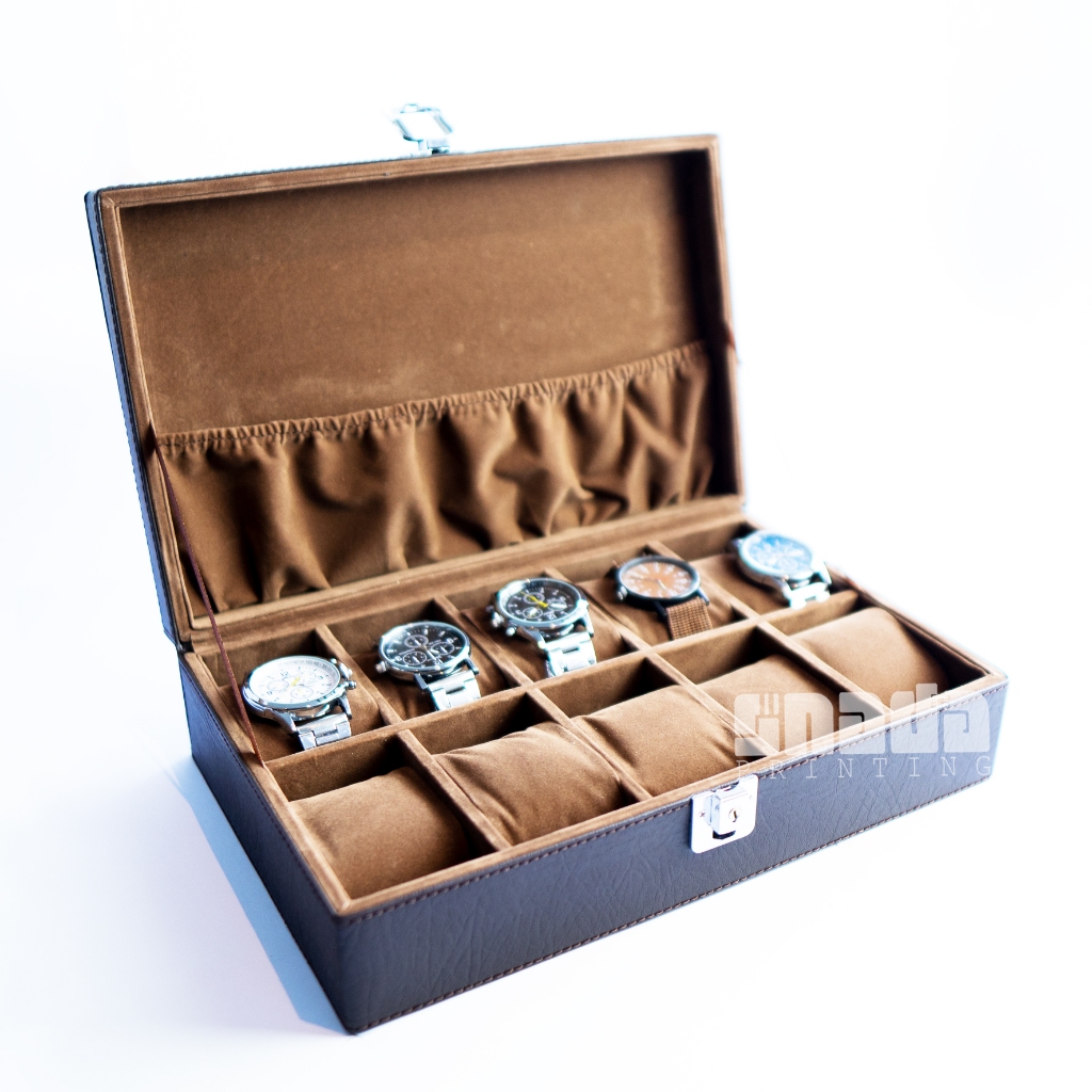 Jual Exclusive Kotak Tempat Jam Tangan Isi 10 Jumbo Tanpa kaca Premium ...