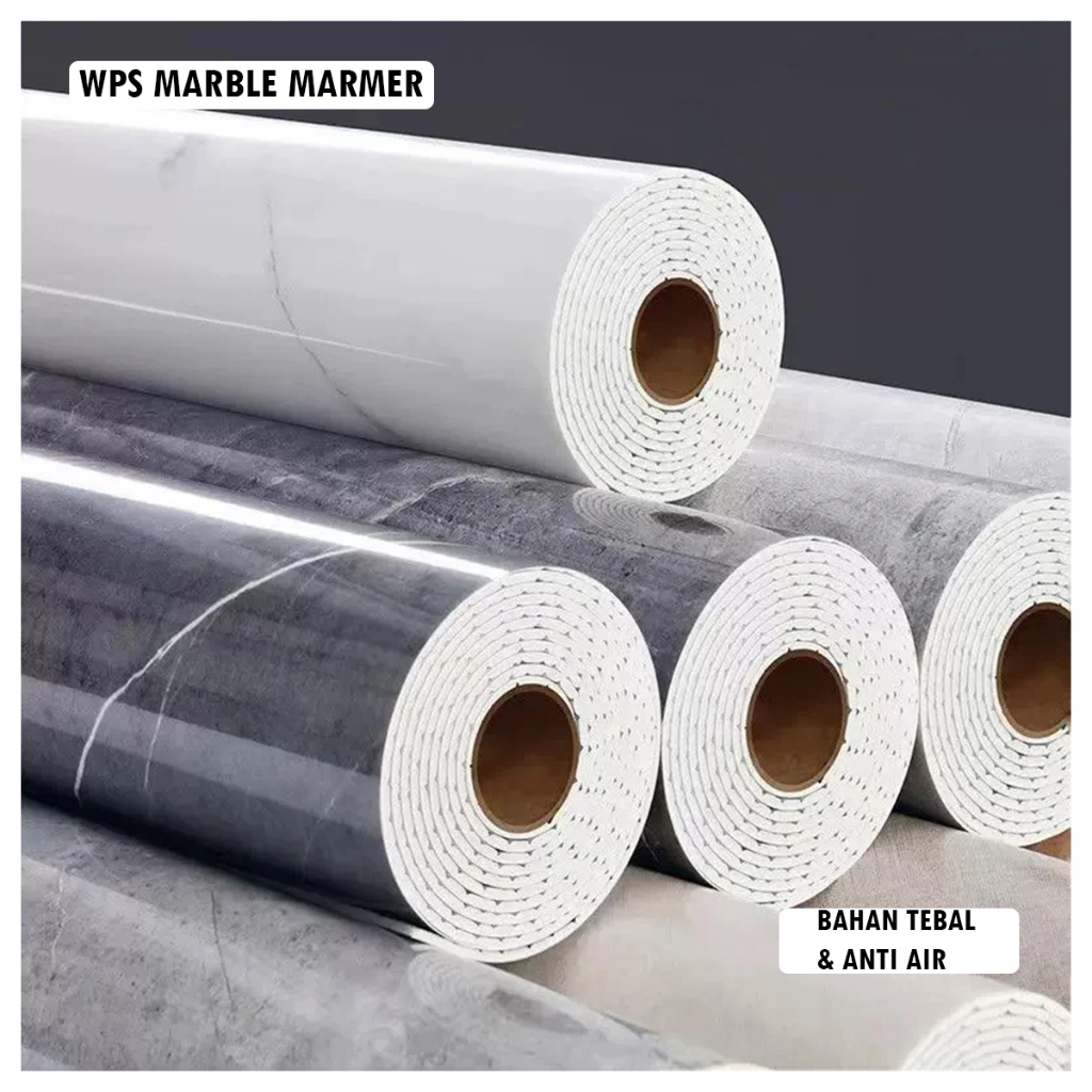Jual RONA Wallpaper Sticker Dinding Motif Marmer 1 Roll 60cm x 3m Anti ...