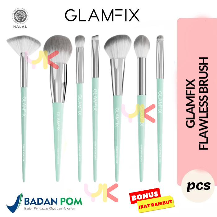 Jual GLAMFIX Flawless Brush Highlighter | Fan | Contour | Powder ...
