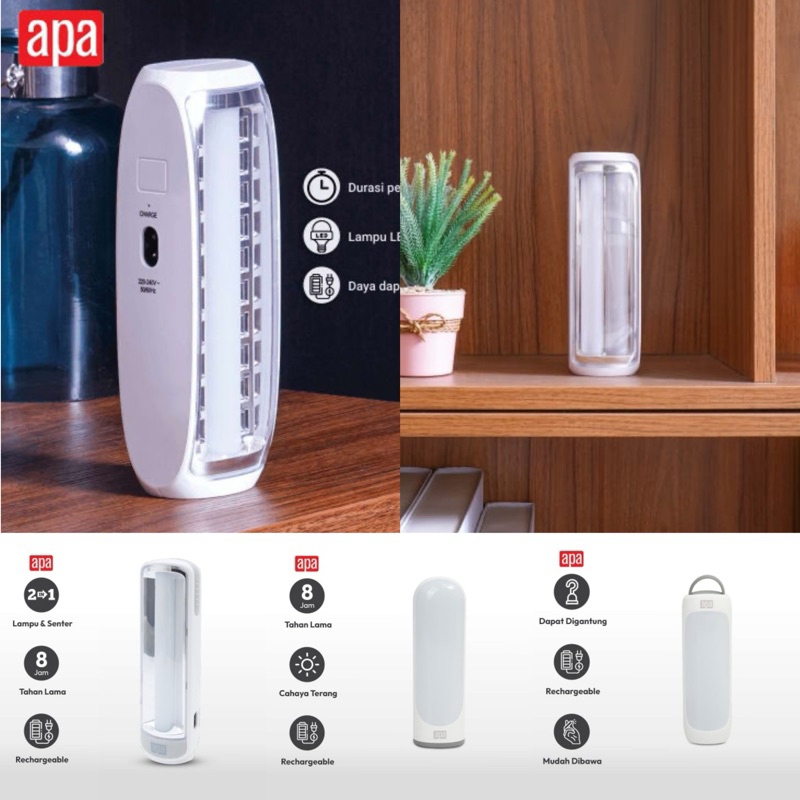 Jual APA LAMPU LED EMERGENCY APA 8&6 WATT/APA EMERGENCY LAMP TORCH WITH ...
