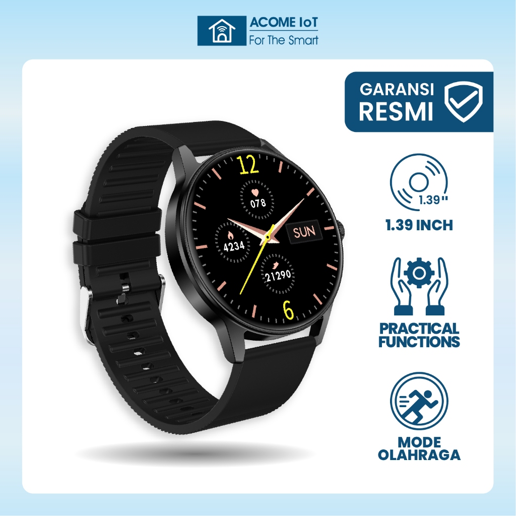Jual ACOME Smart Watch C1 1.39" Screen Colorful Jam Tangan Pintar ...