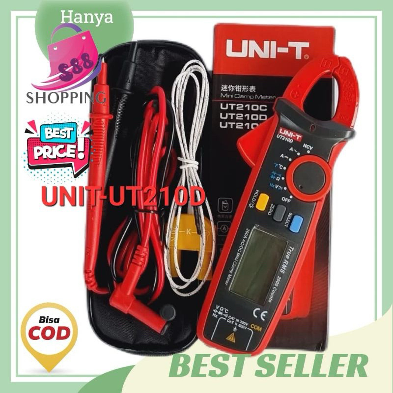 Jual TANG AMPERE AC-DC / DIGITAL CLAMP METER UNI-T UT210D / UT-210D ORIGINAL | Shopee Indonesia