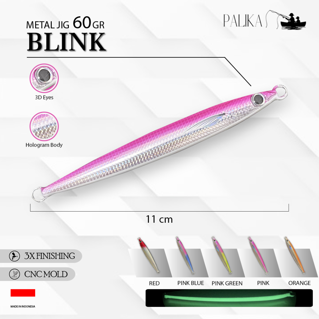 Jual Metal jig 60 gram Palika BLINK 60gr 60Gram 60gram 60G Metal jig 60 gram Metal jig 60 g ...