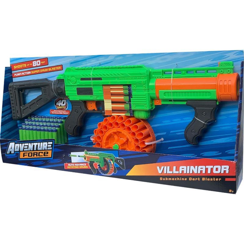 Jual Dart zone villainator submachine pump action superdrum dart ...