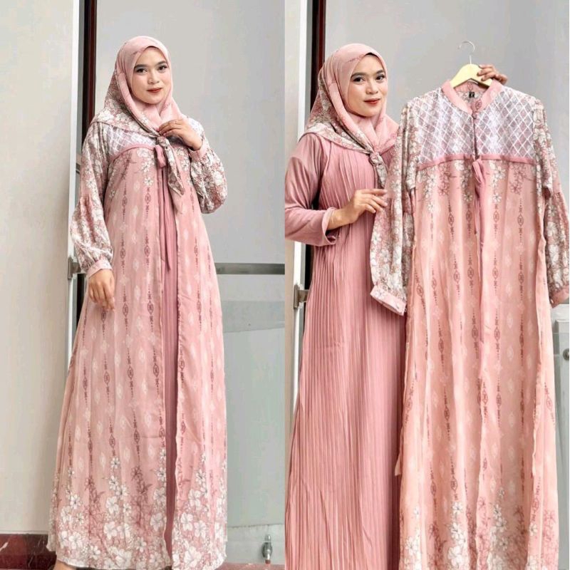 Jual Gamis kailani satu set outer kerudung pesta mewah elegan terbaru ...