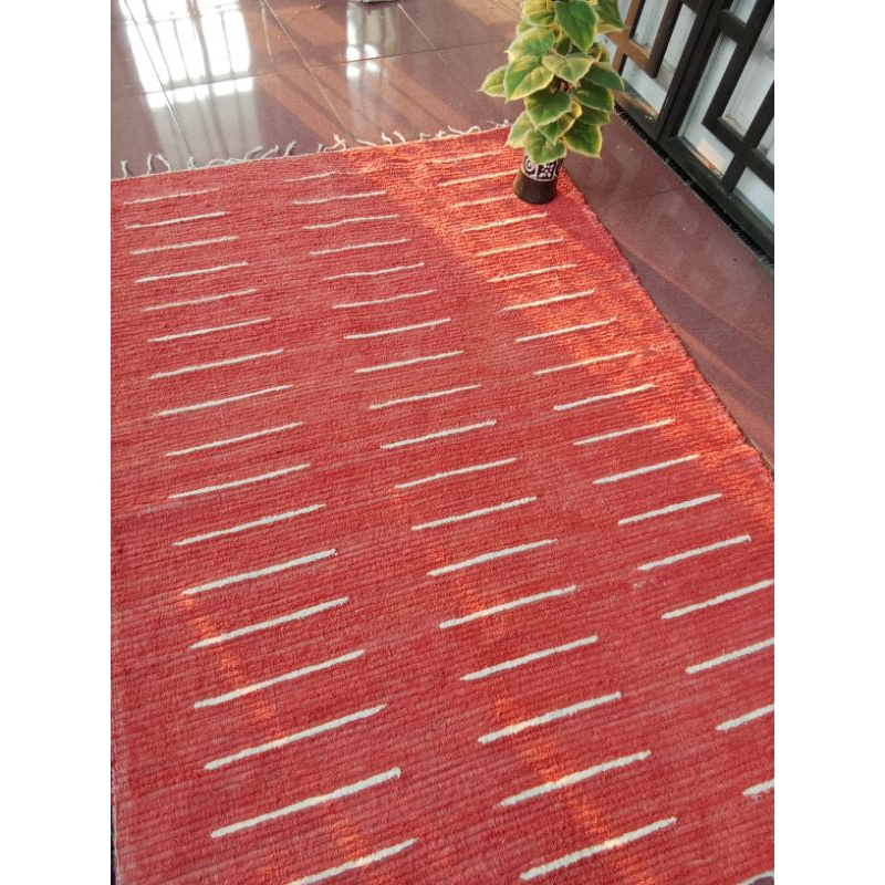 Jual karpet aesthetic tenun ATBM tradisional etnic motif lidi 08 ukuran ...
