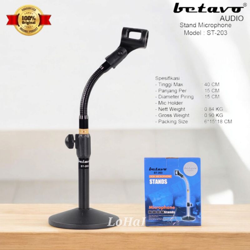 Jual Stand Mic Meja Betavo ST203 Stand Meja Besi Microphone | Shopee ...