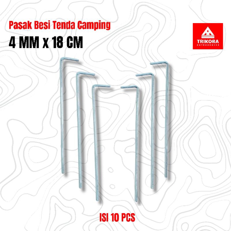 Jual Pasak Tenda Besi Stainless Steel 4 mm [10 PCS] | Shopee Indonesia