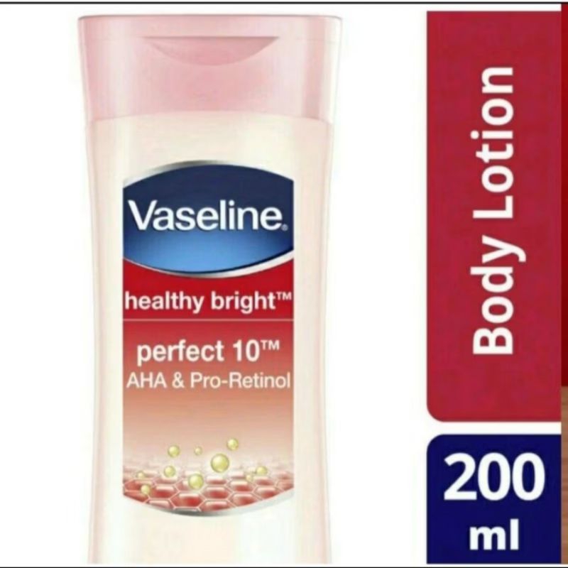 Jual Vaseline Body Lotion PERFECT 10 Healthy Bright AHA & Pro-Retinol ...