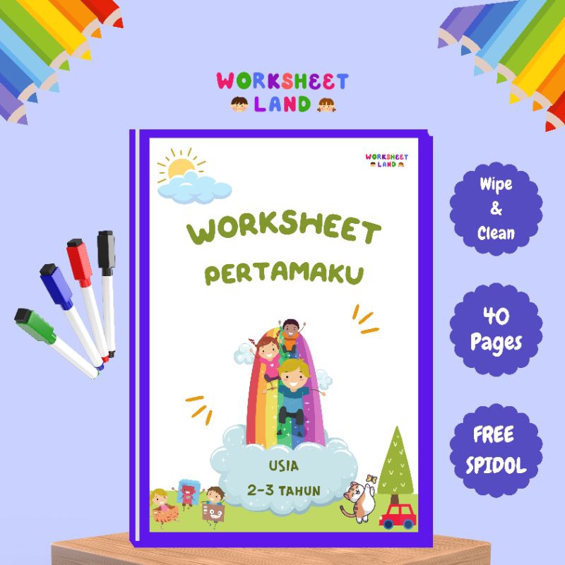 Jual Worksheet Pertamaku Lembar Aktivitas Wipe and Clean / Preschool ...