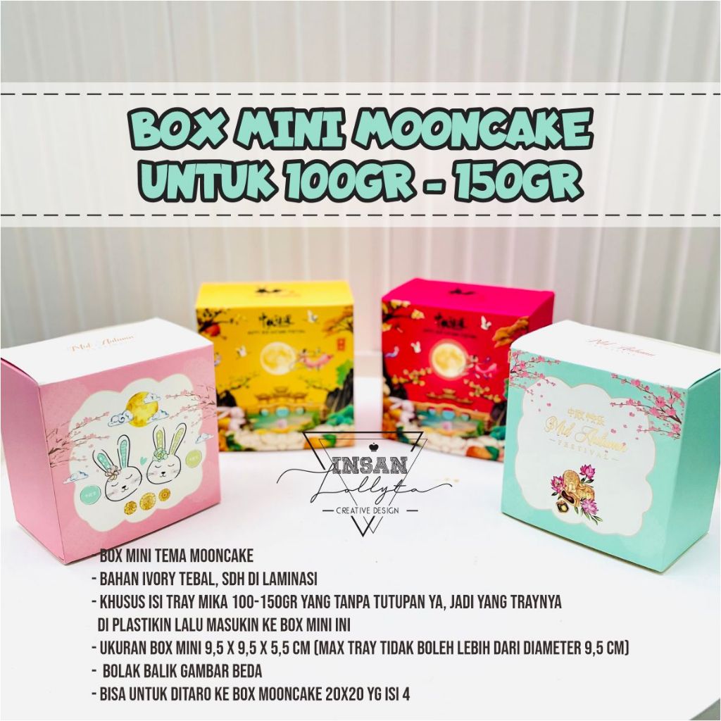 Jual Box mini mooncake / kotak mini mooncake 75gr, 80gr, 100gr, 125gr ...