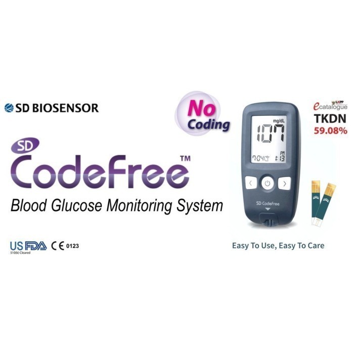 Jual SD Biosensor CodeFree Monitor / Alat Test Kadar Gula Darah ...