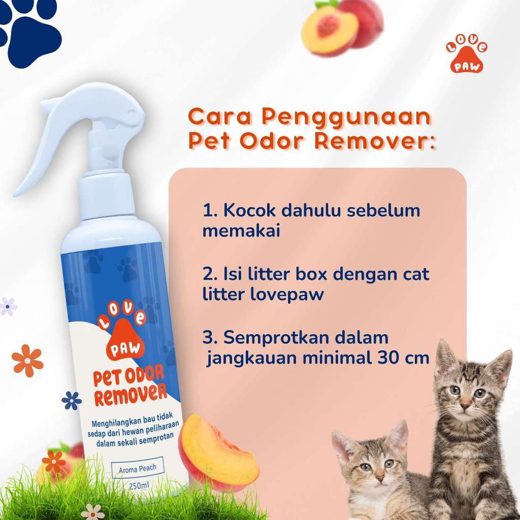 Jual [ BELI 3 GRATIS 2 ] Love Paw - Spray Penghilang Bau Kotoran Kucing ...