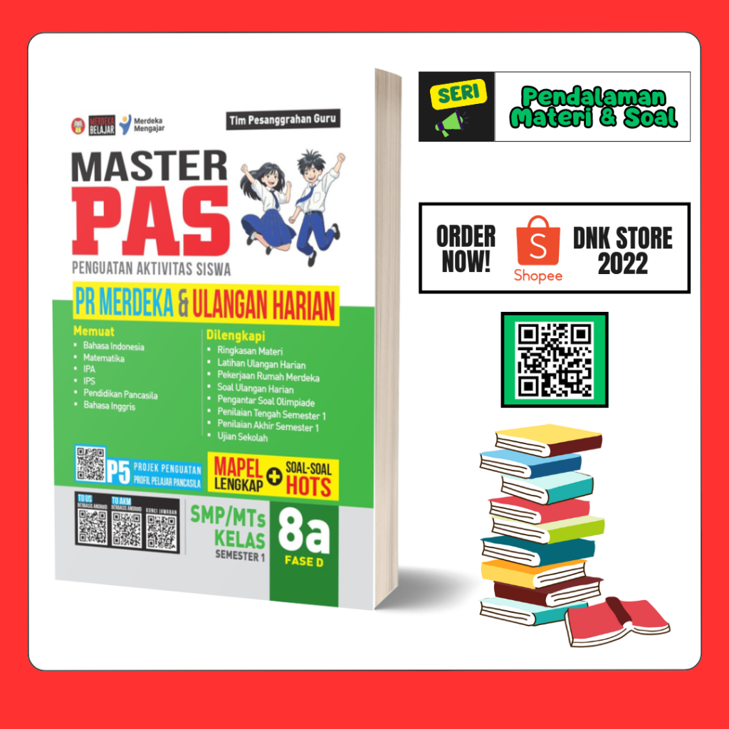 Jual Buku Latihan Soal SMP Master PAS Kelas 8 Semester 1 Kurikulum Merdeka 6 Pelajaran | Shopee ...