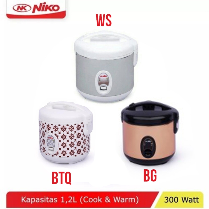 Jual Rice Cooker NIko NK-12 Kapasitas 1,2 Liter NK12 | Shopee Indonesia