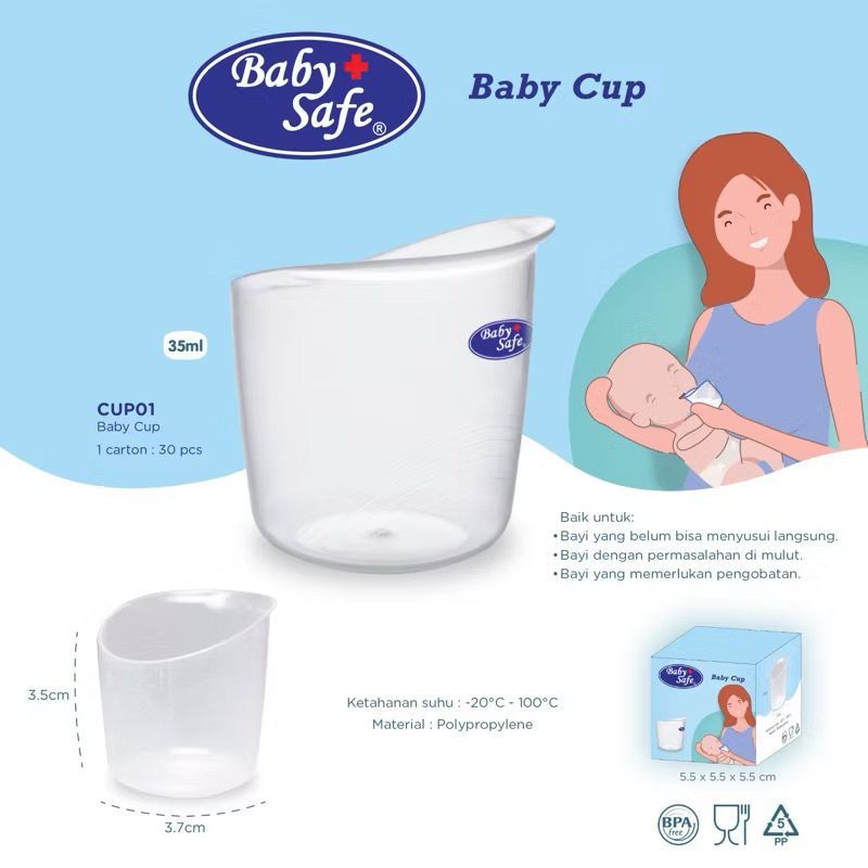 Jual Baby safe CUP01 Baby Cup | Babysafe Cup Feeder Bayi 35ml | Shopee ...